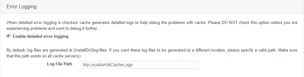 Event Logging for Errors | NCache Docs Event Logging for Errors | NCache Docs